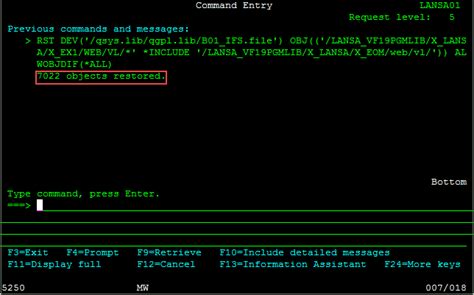 Step 9 Restore Your Framework Objects