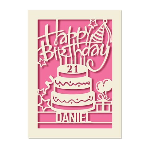 Personalised Happy Birthday Card Custom Happy Birthday T Etsy