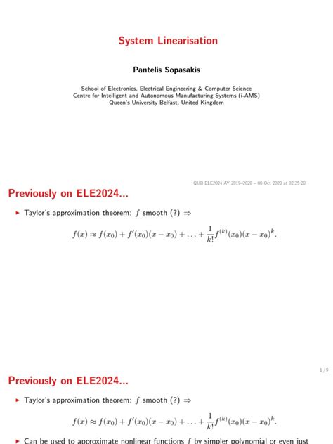 7 Linearisation Pdf Calculus Applied Mathematics