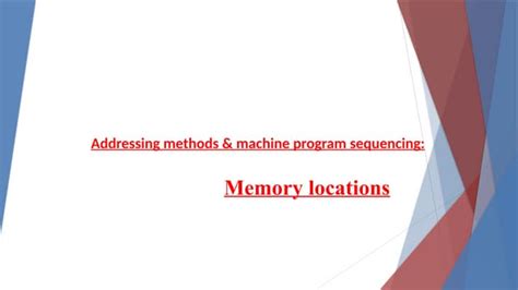 The Role Of Memory Locations In Program Executionmemory Location Pptx