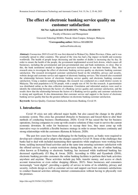 Pdf The Effect Of Electronic Banking Service Quality On Customer Satisfaction