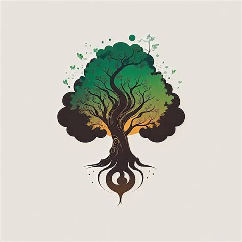 Premium Vector Vector Illustration Logo Tree Environmental Design