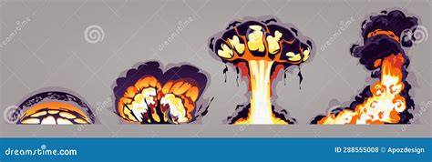 Set Of Colorful Vector Explosions Explosion Timing Animation