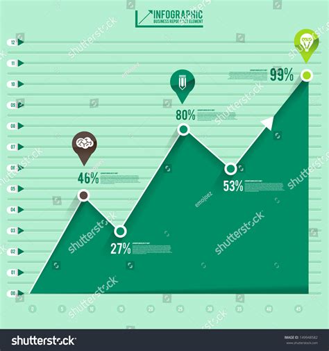Infographic Arrow Diagram Graph Chart On Stock Vector Royalty Free 149948582 Shutterstock