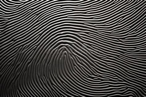 Close Up View Of A Loop Fingerprint Pattern Showcasing The Characteristic Looping Ridges
