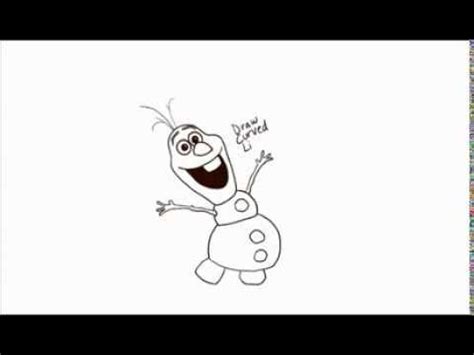 How To Draw Olaf The Snowman From Frozen Youtube
