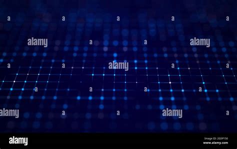 Abstract Technology Grid Background Network Connection Structure 3d