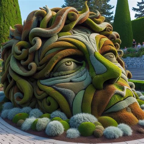 Living Sculptures From Topiary Or Planted Forms Creating Sculptu Stock