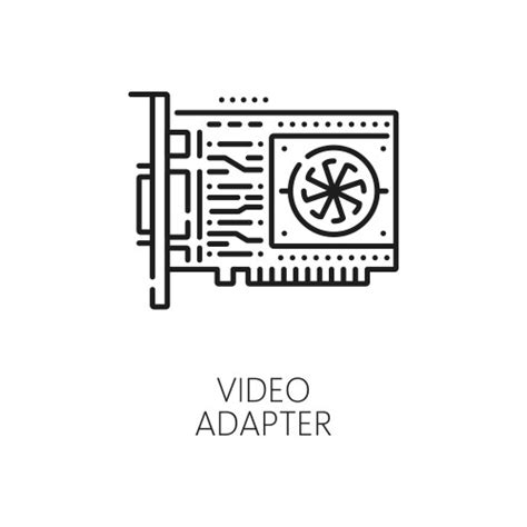 Video Gpu Card Flat Icon Royalty Free Vector Image
