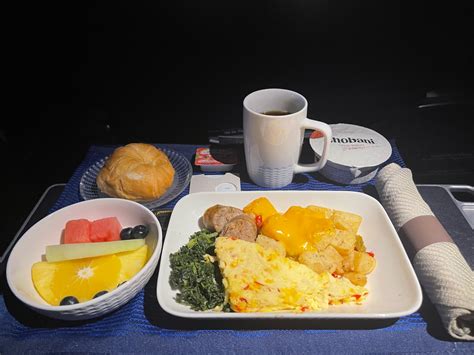 United Airlines New Egg Frittata Breakfast In First Class Live And Lets Fly