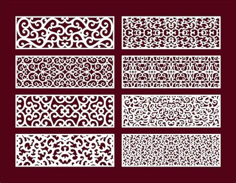 Premium Vector Beautiful Winding Line Pattern For Cnc Laser Cutting