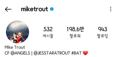 속보 조규성 마이크 트라웃 인스타 팔로워수 돌파 포텐 터짐 최신순 에펨코리아