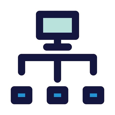 Server Connection Of Network Connection Fill Icon Style Vector Art At Vecteezy