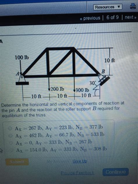 Solved Determine The Horizontal And Vertical Components Of