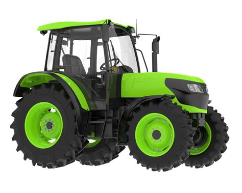 Tractor Isolated On Background 3d Rendering Illustration 37369945 Png
