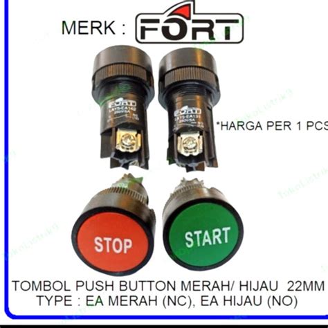 Jual Tombol Push Botton Mm Merk Fort Start Stop Push Botton Tombol HIJAU Jakarta Barat