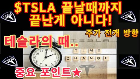 Tsla 끝날때까지 끝난게 아니다 테슬라의 때 테슬라 주가 전개 방향 중요 포인트★ 테슬라 투자 미국주식 Tsla 차트 체크 Youtube