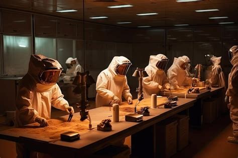 Premium Ai Image Hightech Laboratory With Scientists Conducting Groundbreaking Research On The