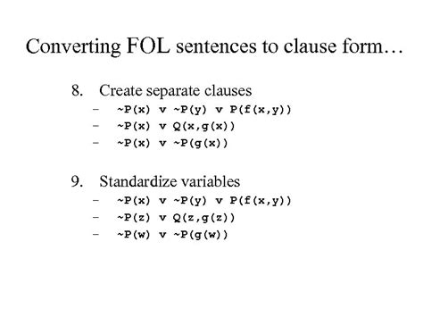 First Order Logic Fol Aka Predicate Calculus Tuomas Sandholm