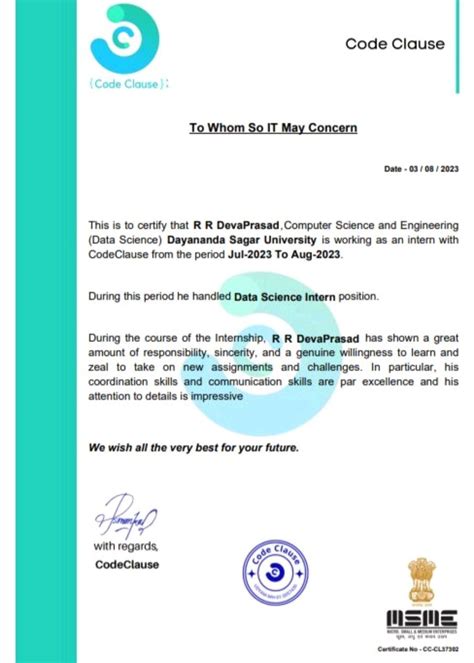 r r devaprasad on linkedin datascience internship codeclause