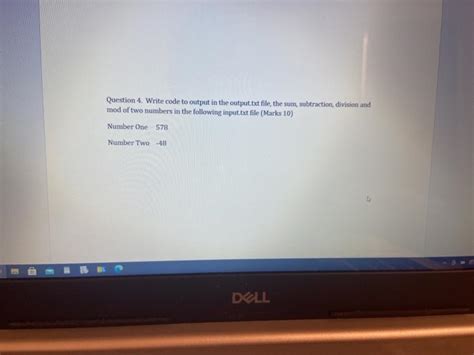 solved question 4 write code to output in the output txt