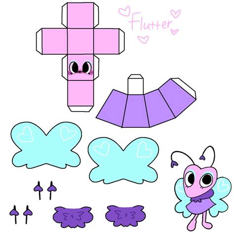 Flutter Dandys World Papercraft Бумажные куклы Шаблон бумажной куклы