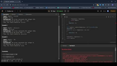 Plus One Problem In Leet Code Solved In C Youtube