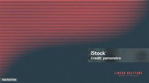 Linear Halftone Pattern Vector Smooth Curved Border Red Black Colour Abstraction Stock