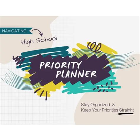 Navigating High School Priority Planner Teal Homeschooling With