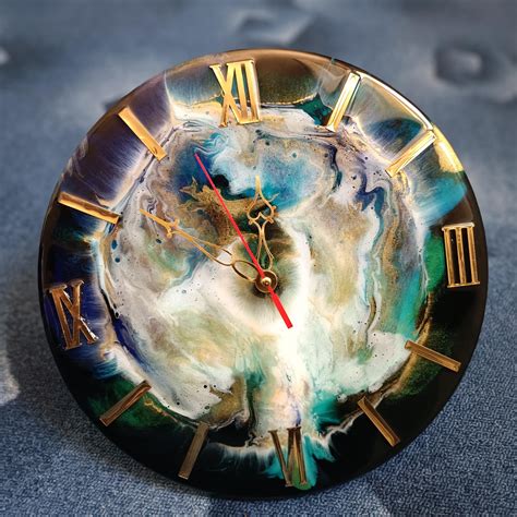 My Second Resin Clock Resin On Wooden Base R Resin