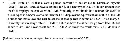 Solved GUI Write A GUI That Allows A Person Convert US Chegg