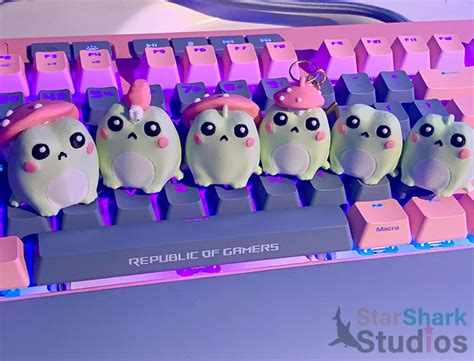 Stl File Grumpy Kawaii Chibi Mushroom Blob Forest Frogs And Keychains