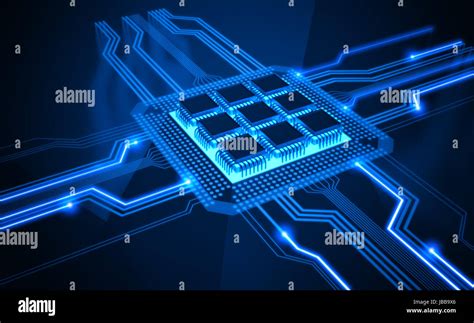Central Processing Unit A Processor Microchip Interconnected