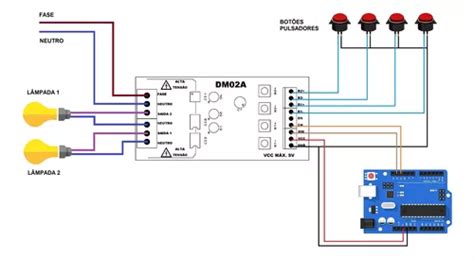 Módulo Dimmer 2 Canais Bivolt Para Arduino Codigo Exemplo à Venda Em