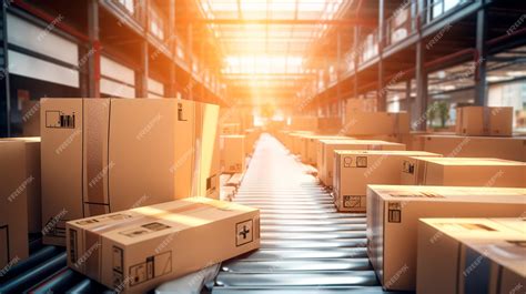 Premium Ai Image Warehouse Or Storehouse With Boxes And Storefront 3 D