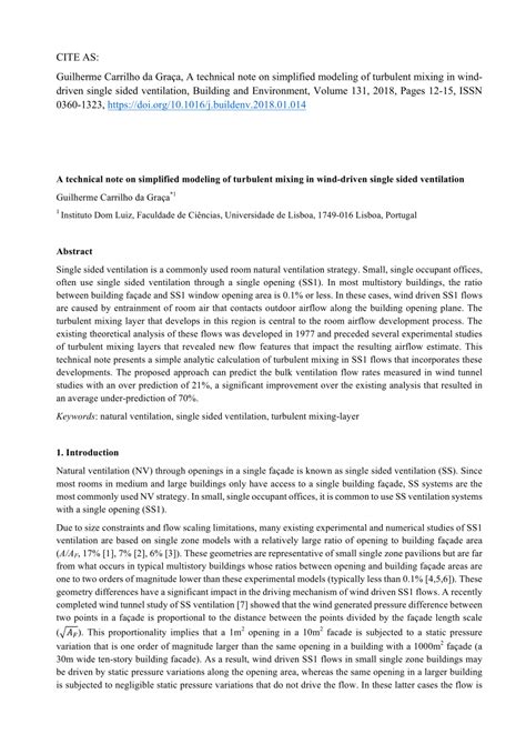 Pdf A Technical Note On Simplified Modeling Of Turbulent Mixing In Wind Driven Single Sided