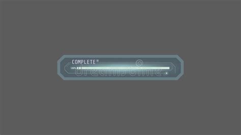 Hud Loading Element Progress Indicator With Percentage Stock Footage