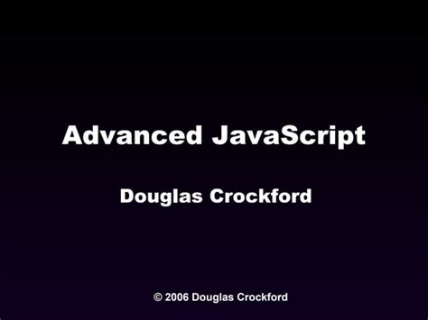 Advanced Javascript Ppt