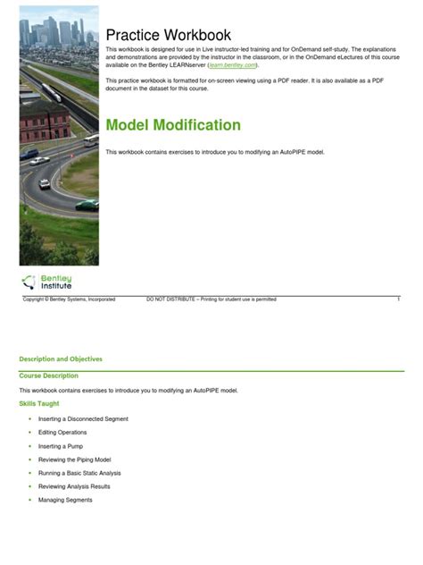 Autopipe Quickstart Model Modification Workbook Pdf Pump Valve