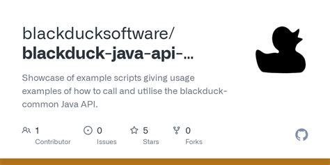 Github Blackducksoftwareblackduck Java Api Examples Showcase Of Example Scripts Giving Usage