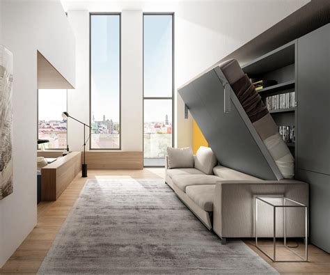 Clei Tonale Design Foldaway Bed 160x200 With Sofa