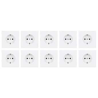 10x Jung Ls1520ww Schuko Steckdose 16a 250v Alpinweiß Glänzend Amazon