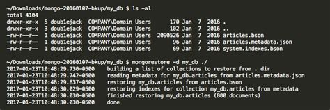 Mongodb How Restore A Specific Database From Backup Using