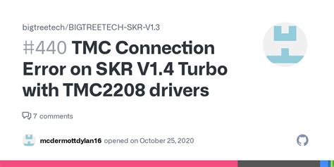 TMC Connection Error On SKR V Turbo With TMC Drivers Issue Bigtreetech