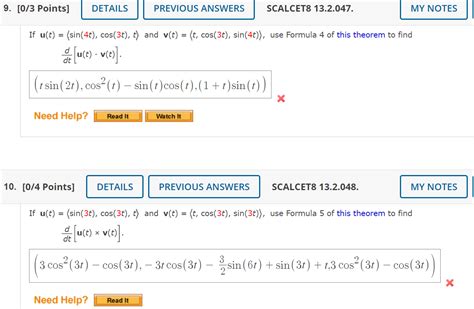 Solved If U T Sin 4t Cos 3t T And