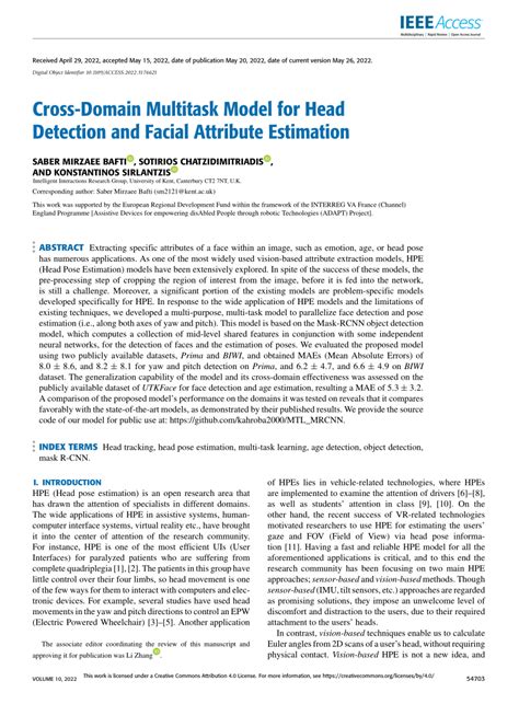 Pdf Cross Domain Multitask Model For Head Detection And Facial
