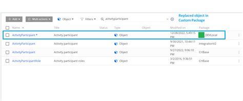 Multiple Object Replacement Community Creatio
