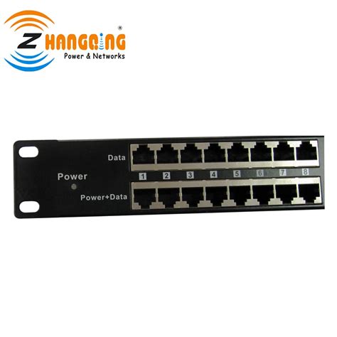 Multi Port PoE Patch Panel Port PoE Injector Passive Af At In Transmission Cables From