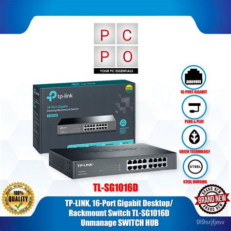 TP LINK 16 Port Gigabit Desktop Rackmount Switch TL SG1016D Unmanage