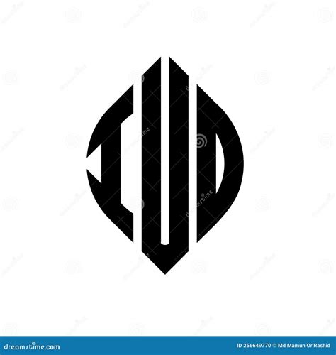 IUD Circle Letter Logo Design With Circle And Ellipse Shape IUD Ellipse Letters With